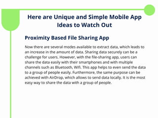 Simple app ideas | PPT