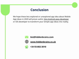 Simple app ideas | PPT