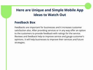 Simple app ideas | PPT