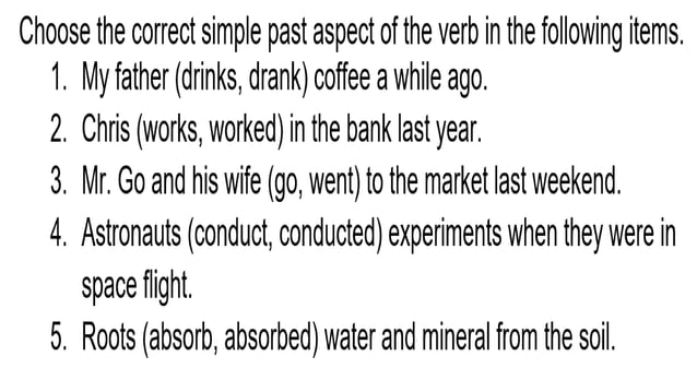 simple aspect of the Verb, powerpoint presentation | PPT