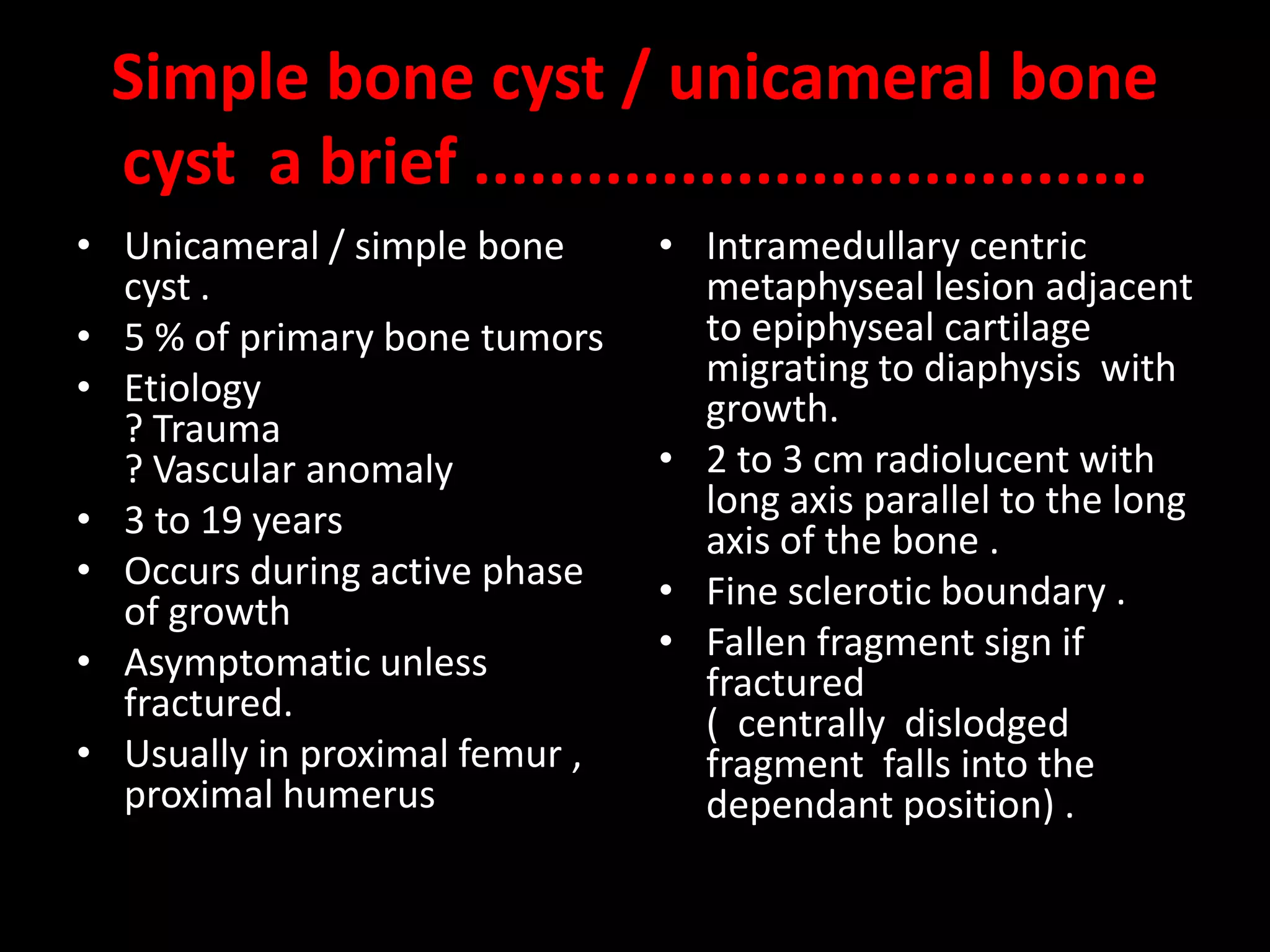 Simple bone cyst | PPTX