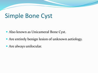 Simple bone cyst | PPTX