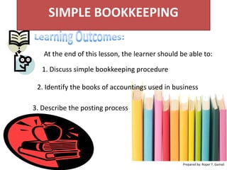 Simple bookkeeping | PPT