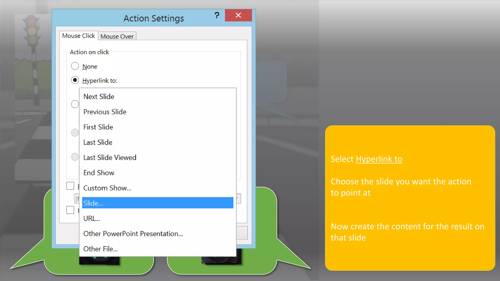 Simple branching scenarios in power point | PPT