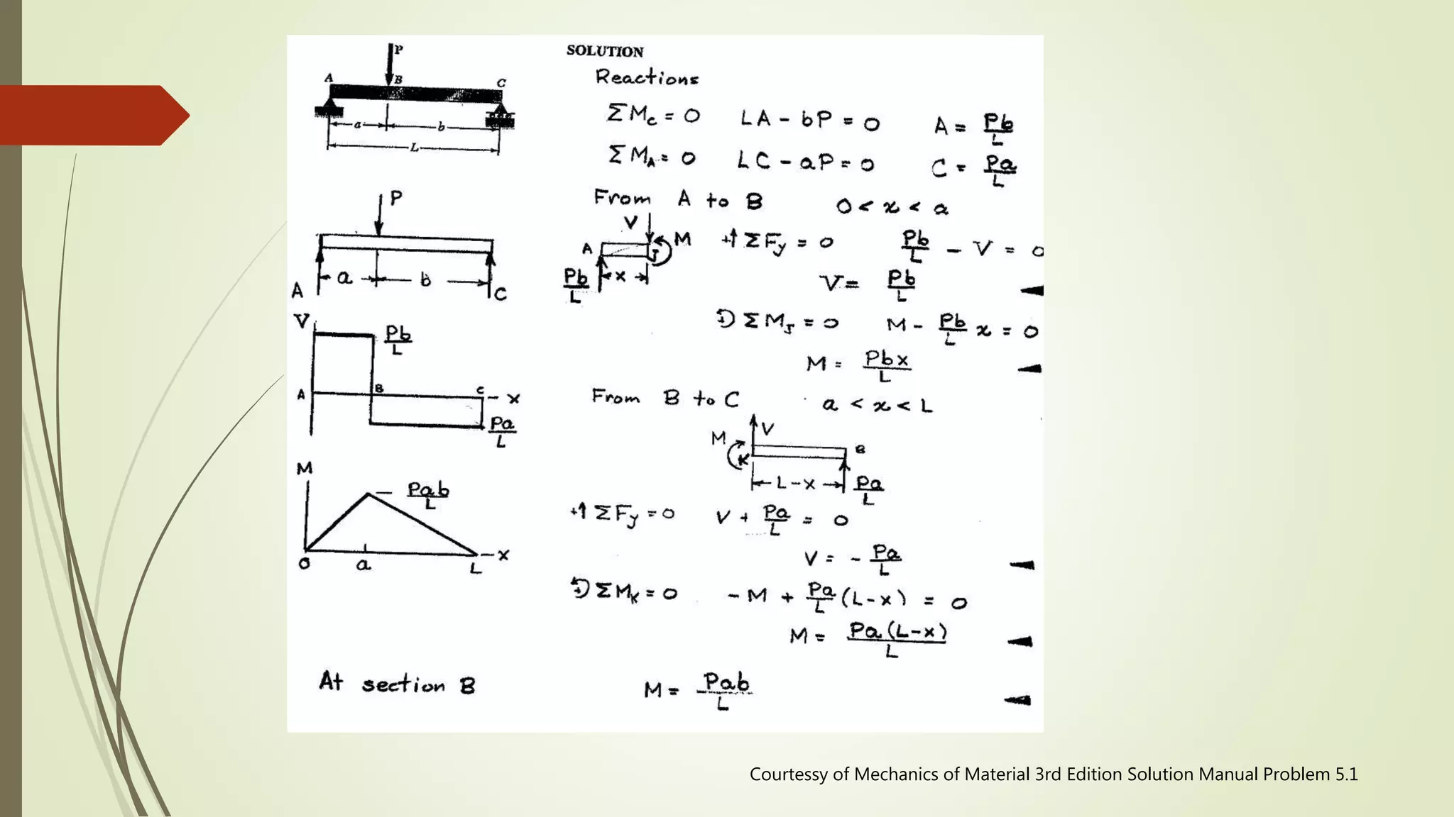 Simple calculations in mechanics of materials | PPTX