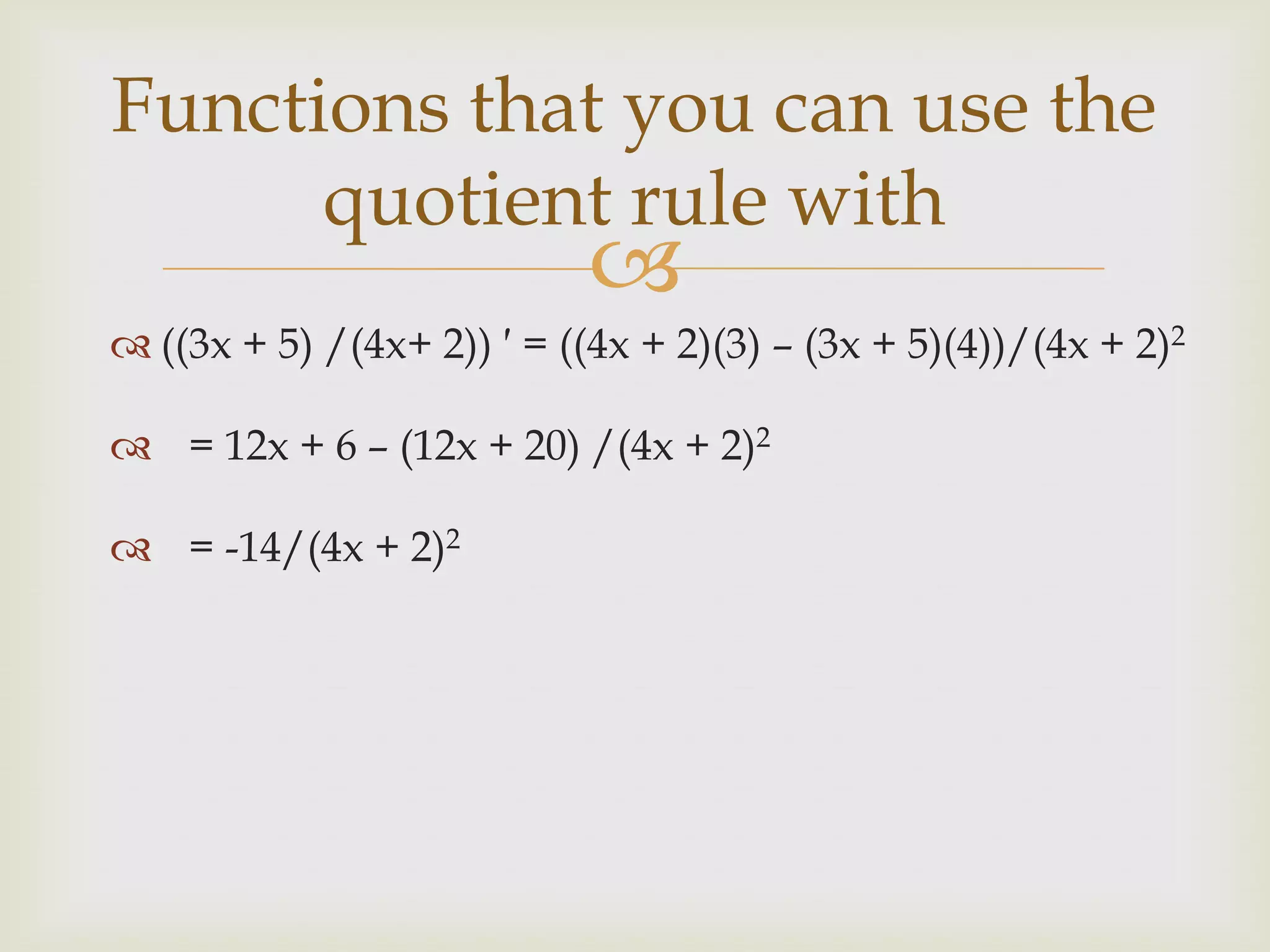 Simple calculus overview part 1 | PPTX