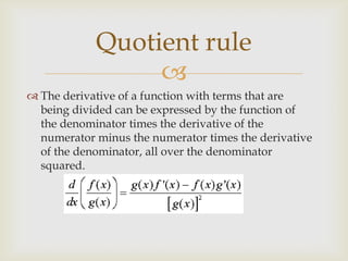 Simple calculus overview part 1 | PPTX