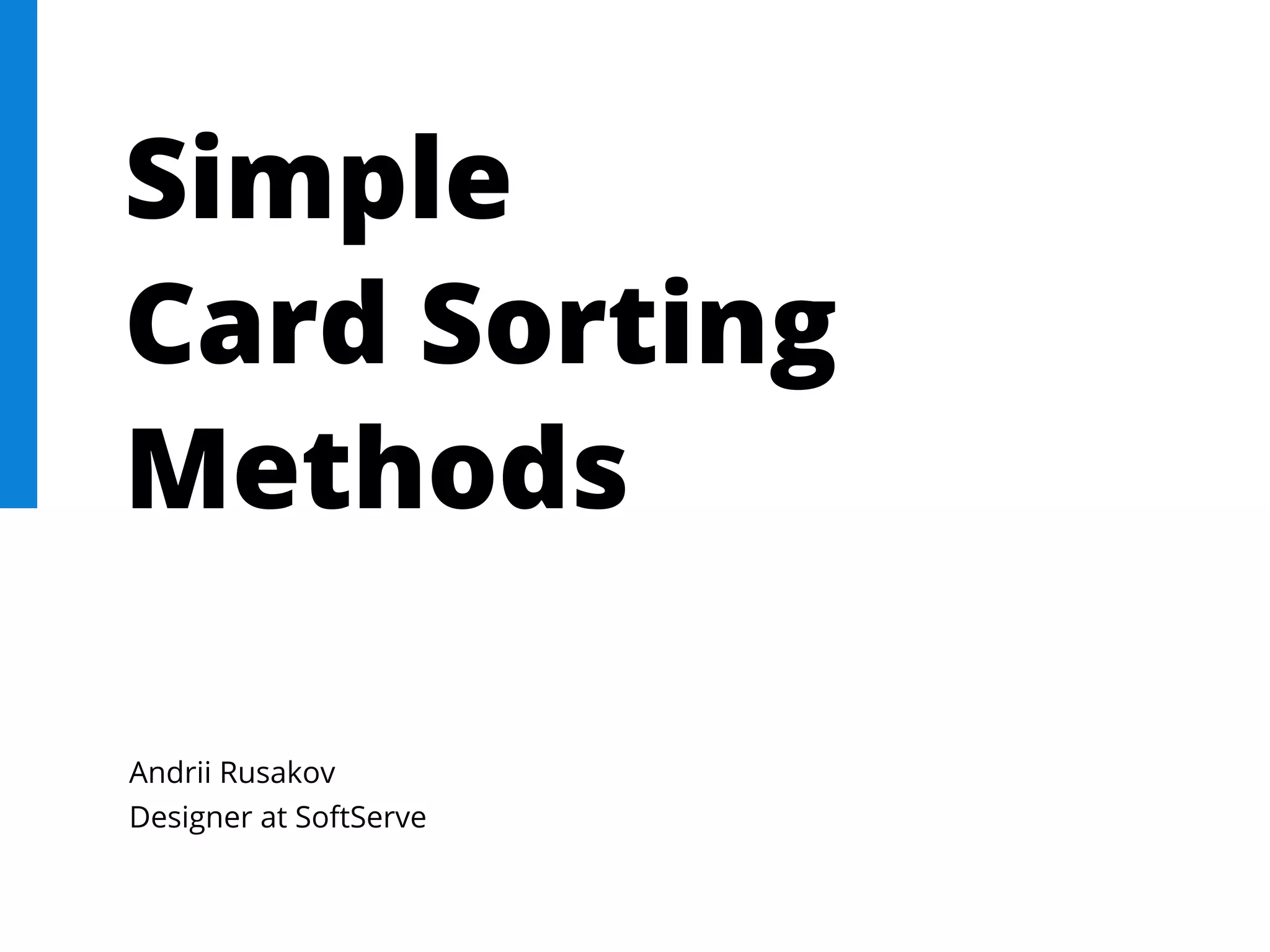Simple Card Sorting Methods | PDF | Technology & Computing