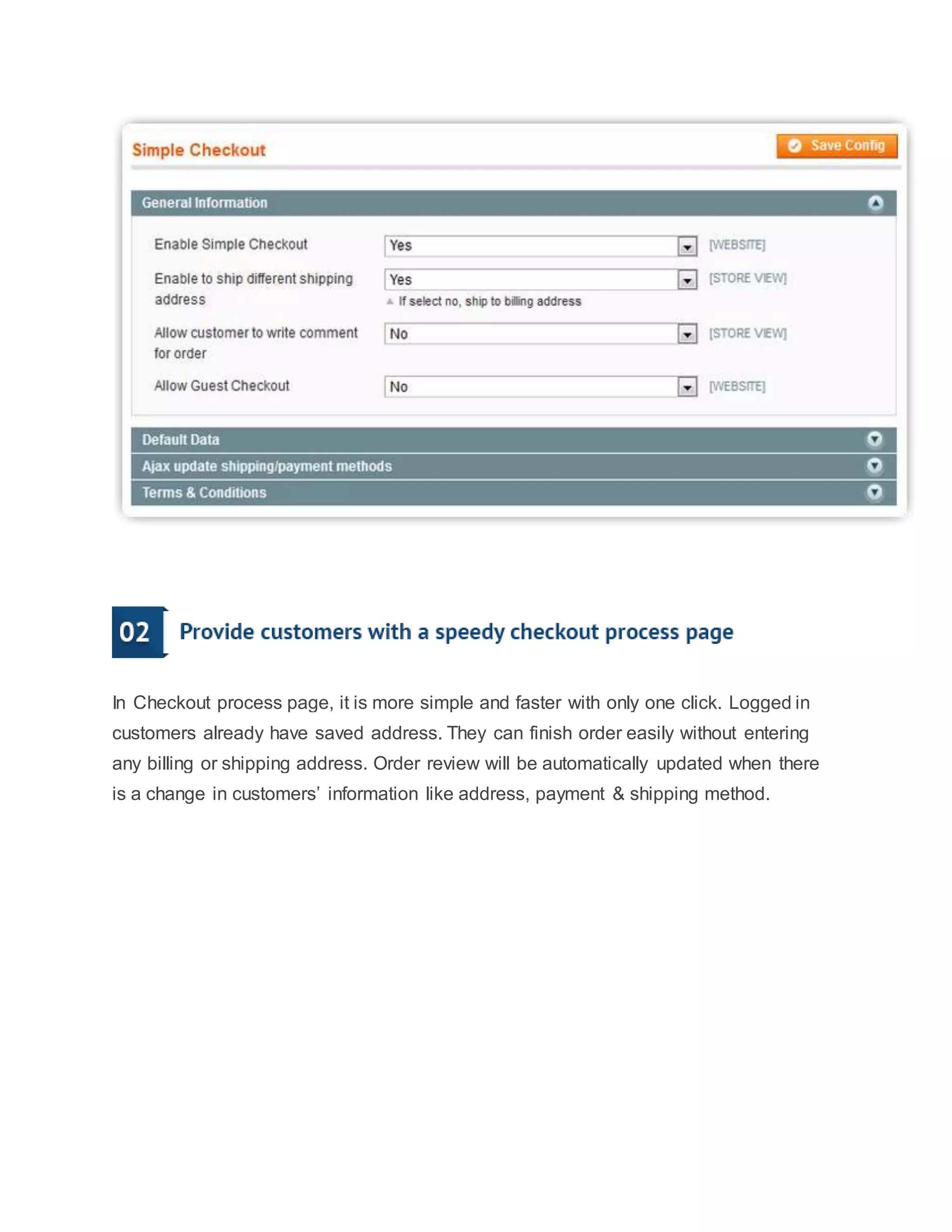 Simple checkout magento extension | PDF