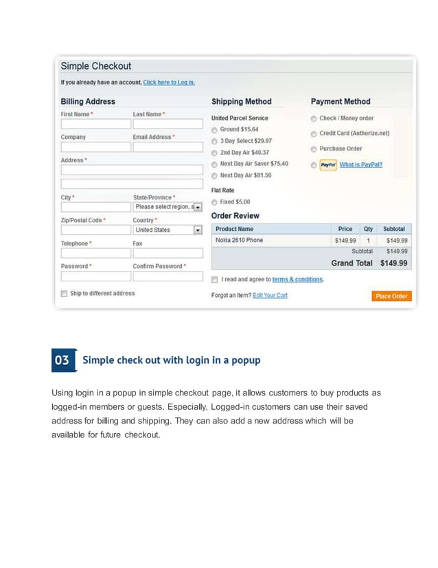 Simple checkout magento extension | PDF