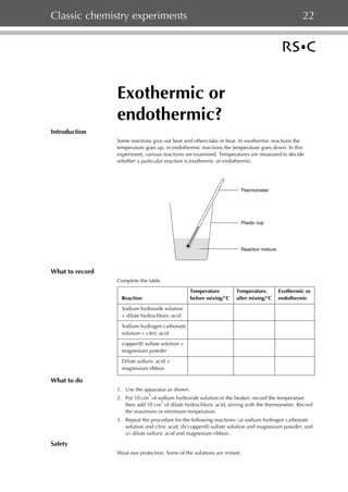 Simple Chemistry Experiments | PDF