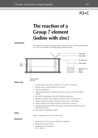 Simple Chemistry Experiments | PDF