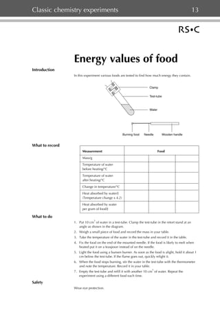 Simple Chemistry Experiments | PDF