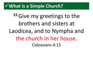 Simple church seminar | PPTX