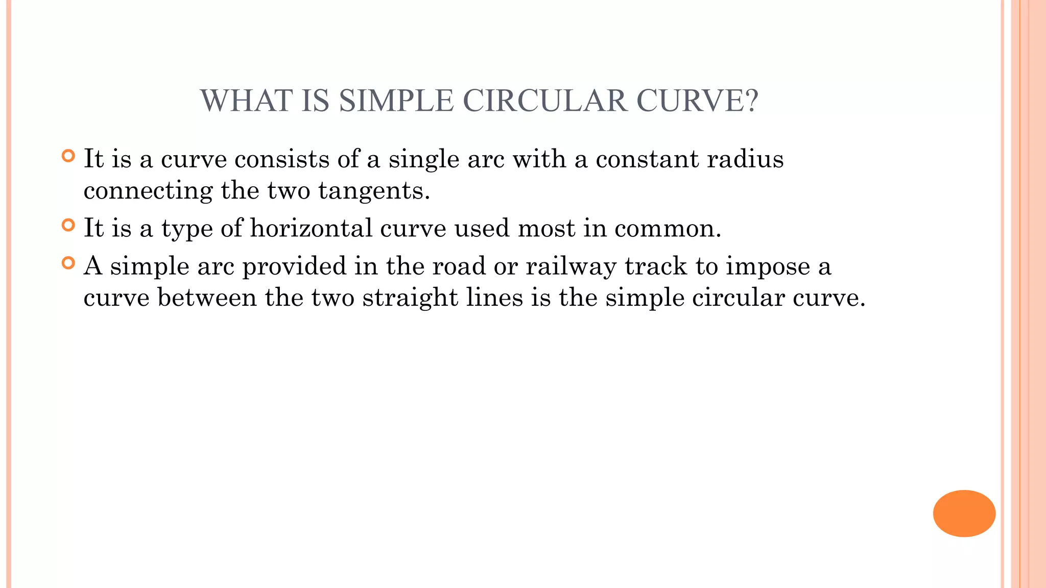 Simple circular curve | PPT