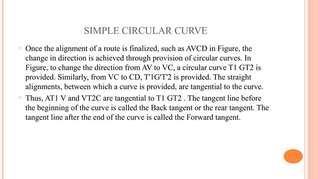 Simple circular curve | PPT