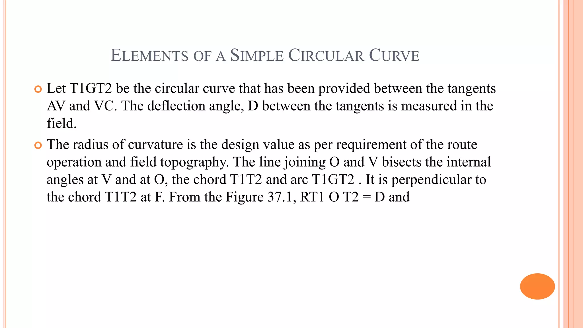Simple circular curve | PPT