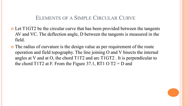 Simple circular curve | PPT