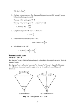 Simple Circular Curves for kenya-road-design-manual-for highway and ...