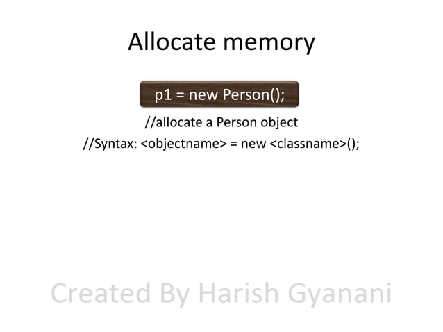 Simple class and object examples in java | PPTX