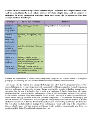 Simple, Complex, and Compound Sentences Exercises.pdf | Education