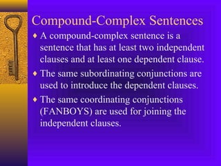 Simple, compound, and complex sentences | PPT