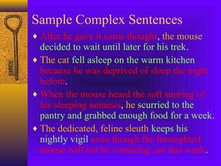 Simple, compound, and complex sentences | PPT