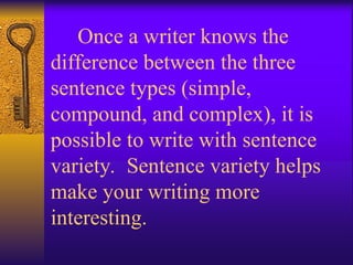 Simple Compound and Complex Sentences Powerpoint.ppt
