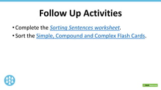 Simple & Compound Sentences PPT | POTX