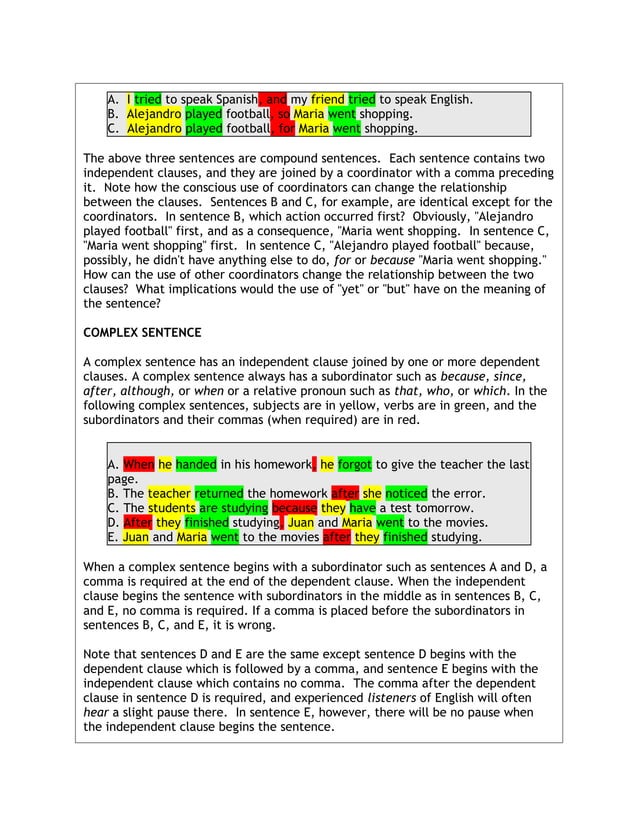 Simple compound complex | PDF