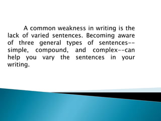 Simple compound complex | PPT