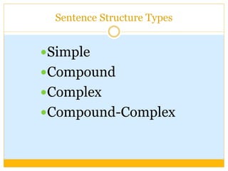 Simple, Compound, Complex, Compound-Complex Sentence.pptx