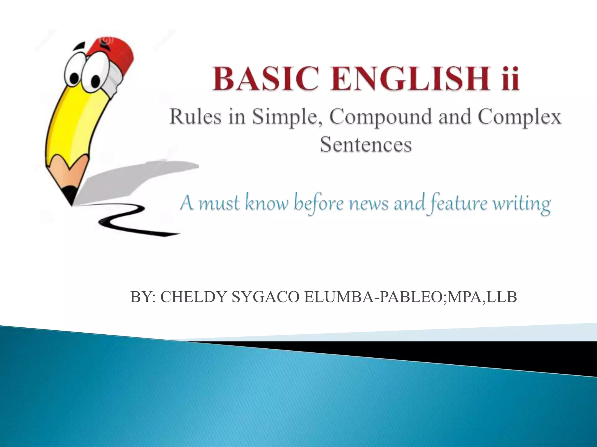 Simple, compound & complex sentences | PPTX