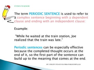 Periodic Sentence Examples