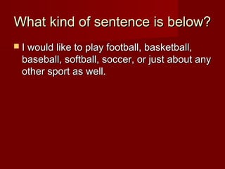 Simple, compound, complex sentences review quiz | PPT