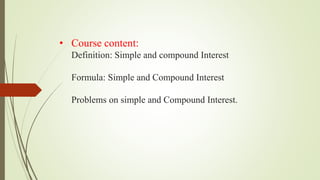 Simple & compound interest | PPTX