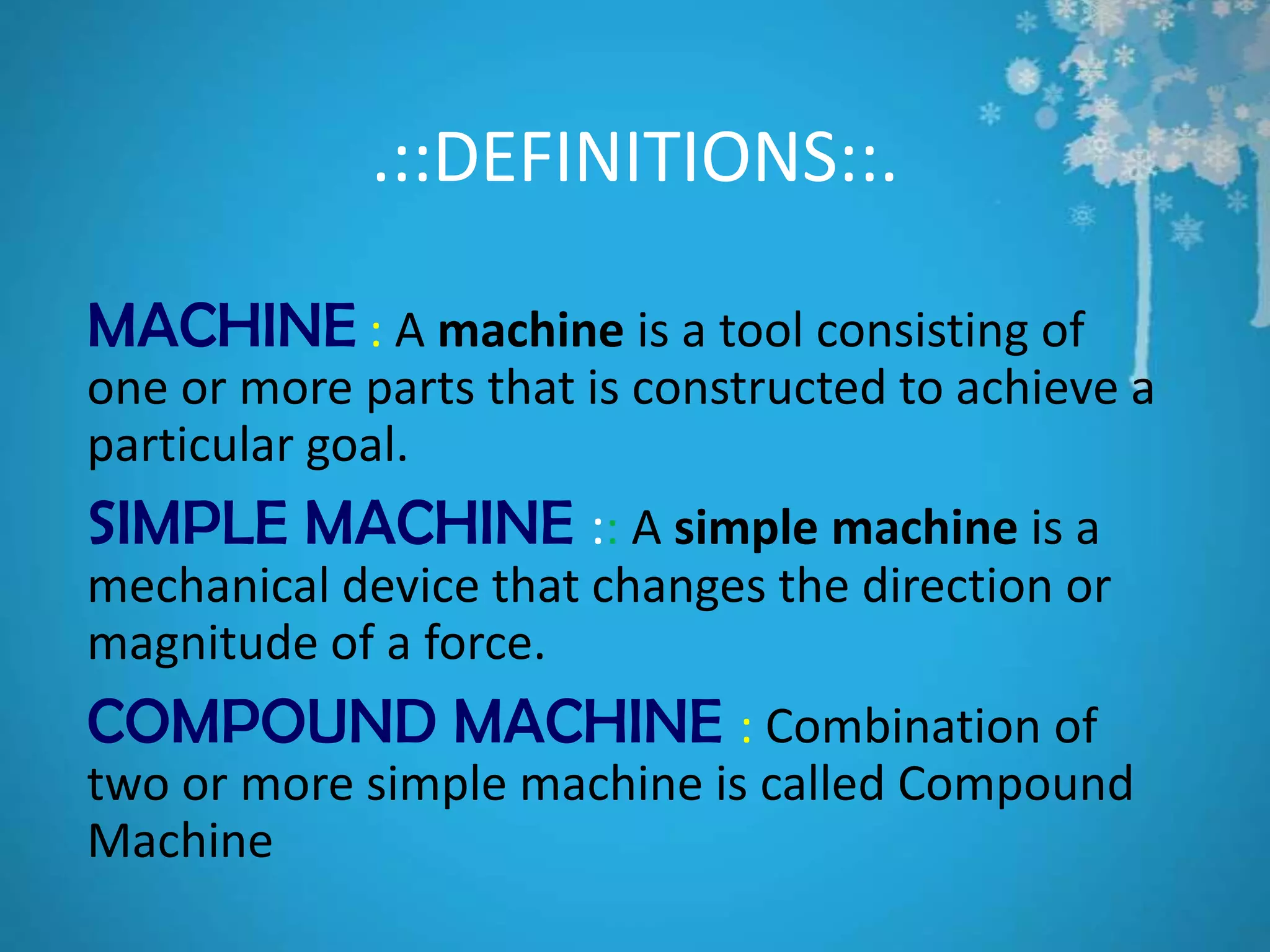 Simple & compound machines | PPTX