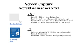Simple Computer Tips - Screen Shots, Passwords, etc | PPT
