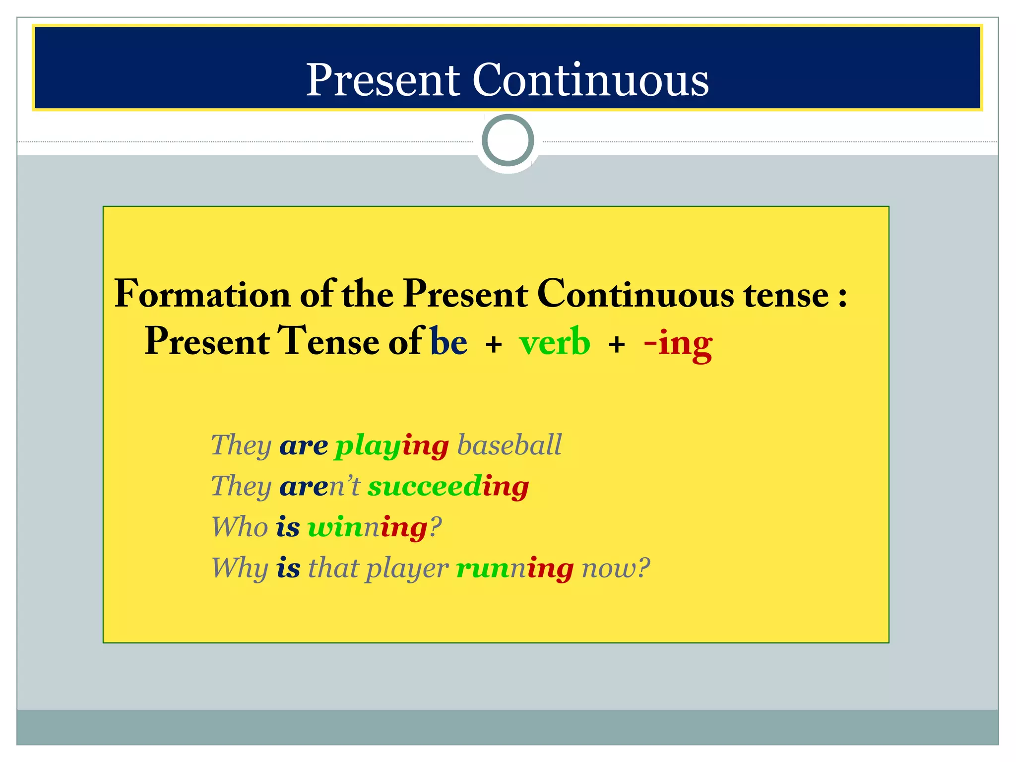Simple vs continuos present intermediate level | PPT