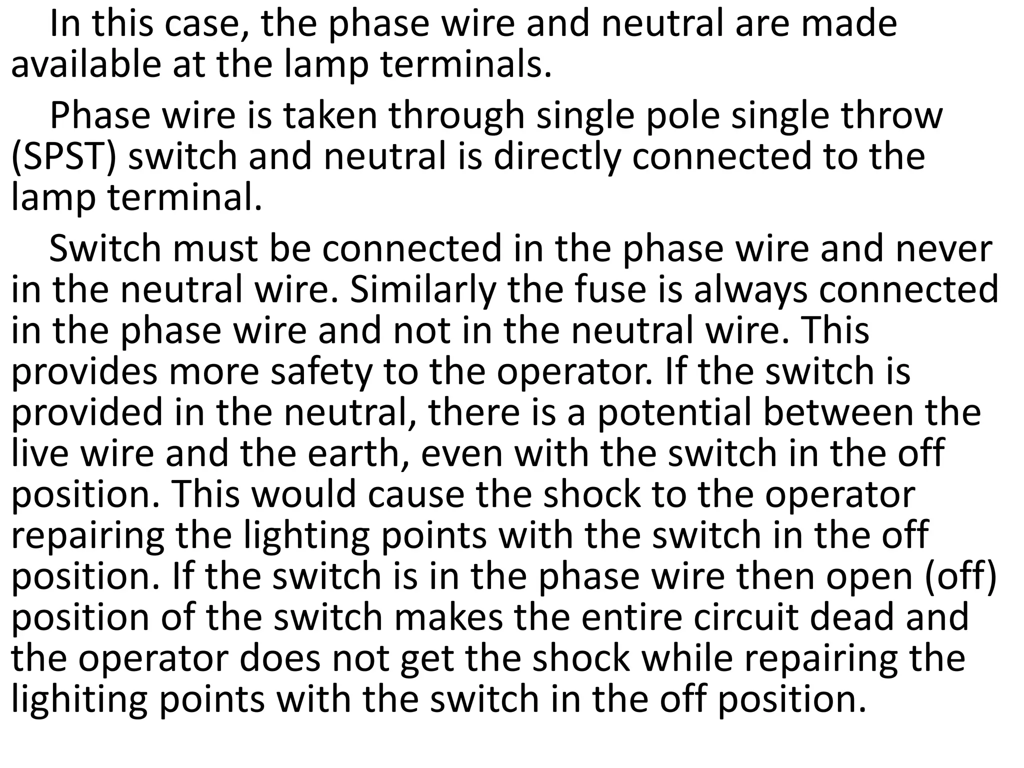 Simple control circuits in domestic installations,ppt,eee | PPTX