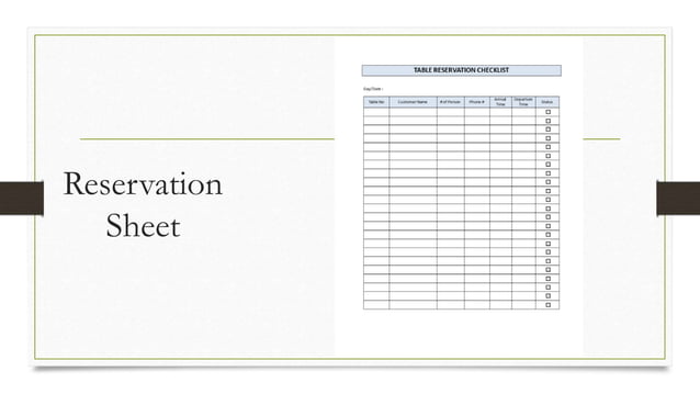 Simple control system used in restaurants and FNB outlets, kot, bot ...