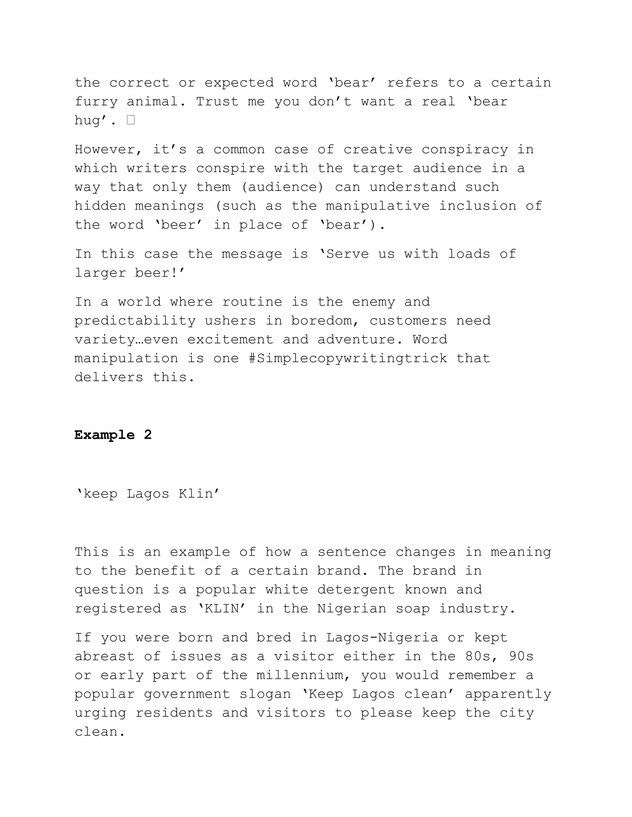 #Simplecopywritingtricks 1 | DOCX