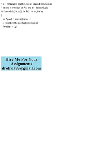 Simple C++ program to multiply two polynomials#include iostrea.pdf | Programming Languages ...