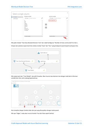 Simple credit approval model using decision tree in azure machine ...