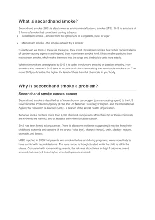 Simple dangerous of smoking | DOCX | Illegal Drugs, Tobacco ...