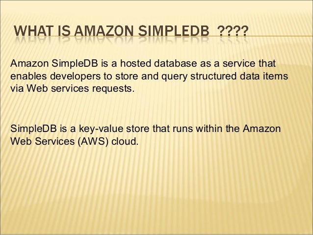 Amazon Simpledb