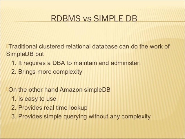 Amazon Simpledb 