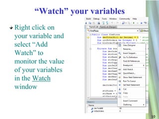 Simple debugging | PPT