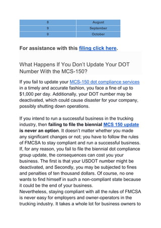 dot compliance 150 FORM E-FILE /fmcsa | PDF