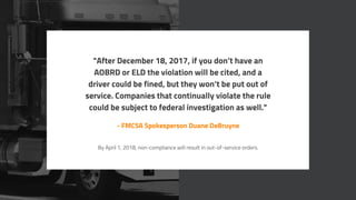 ELD Compliance Timeline for 2017 and 2018 | PPT
